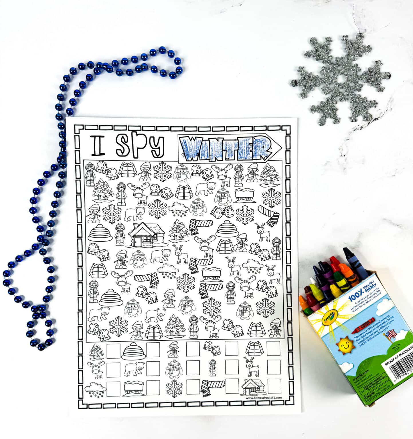 Free Winter I Spy Printable