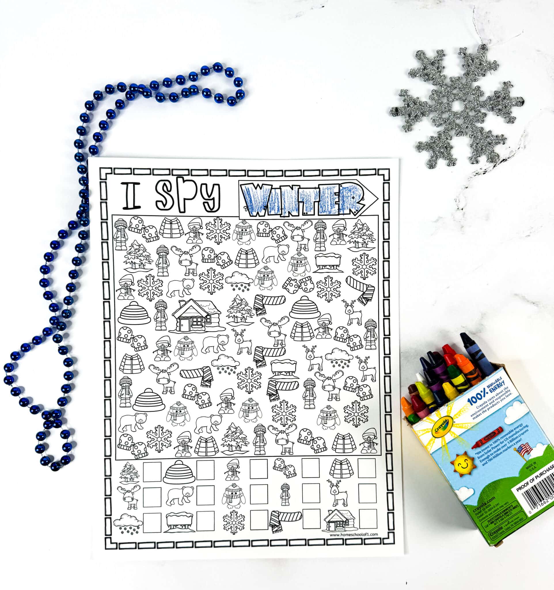 Free Winter I Spy Printable