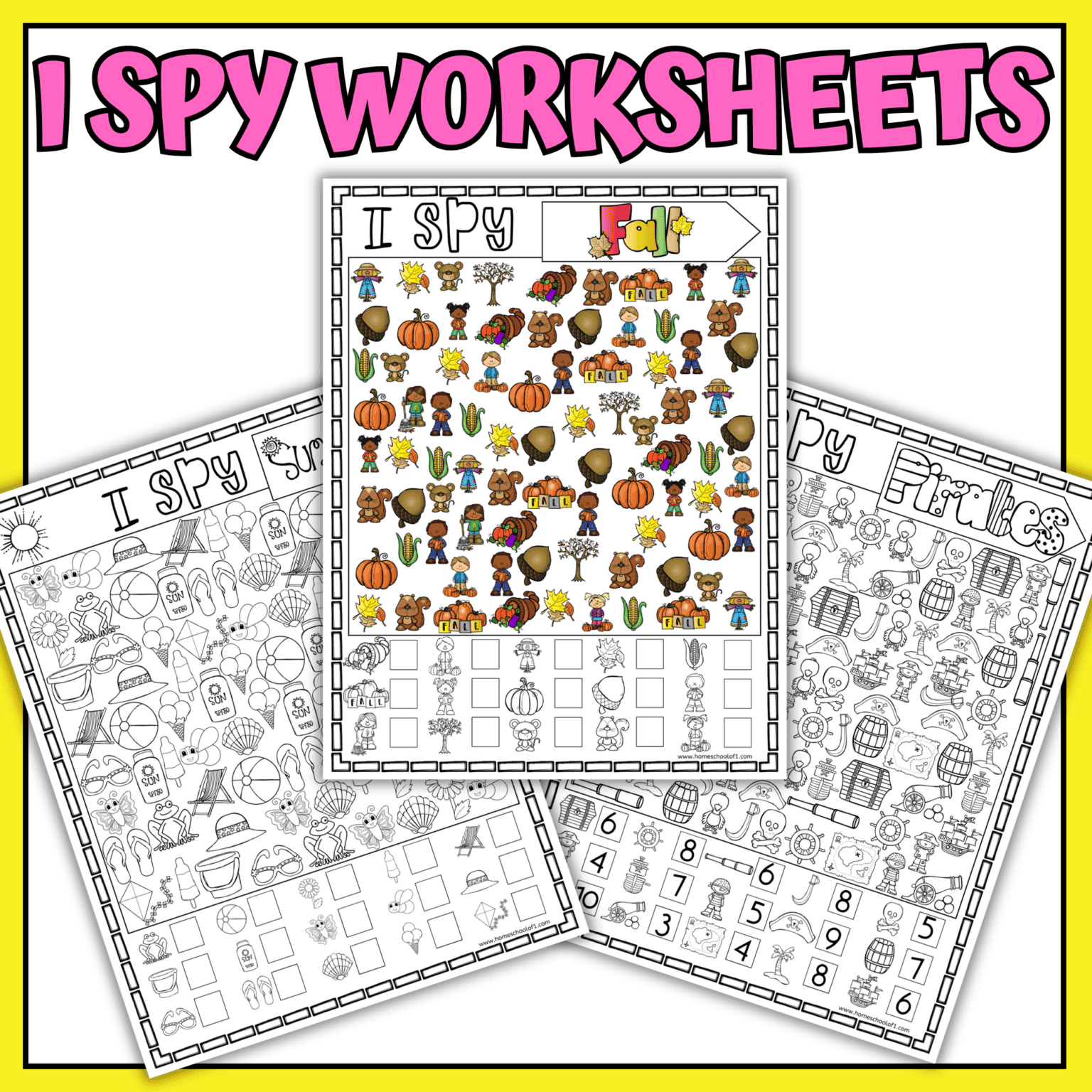 Free I Spy Printable Worksheets