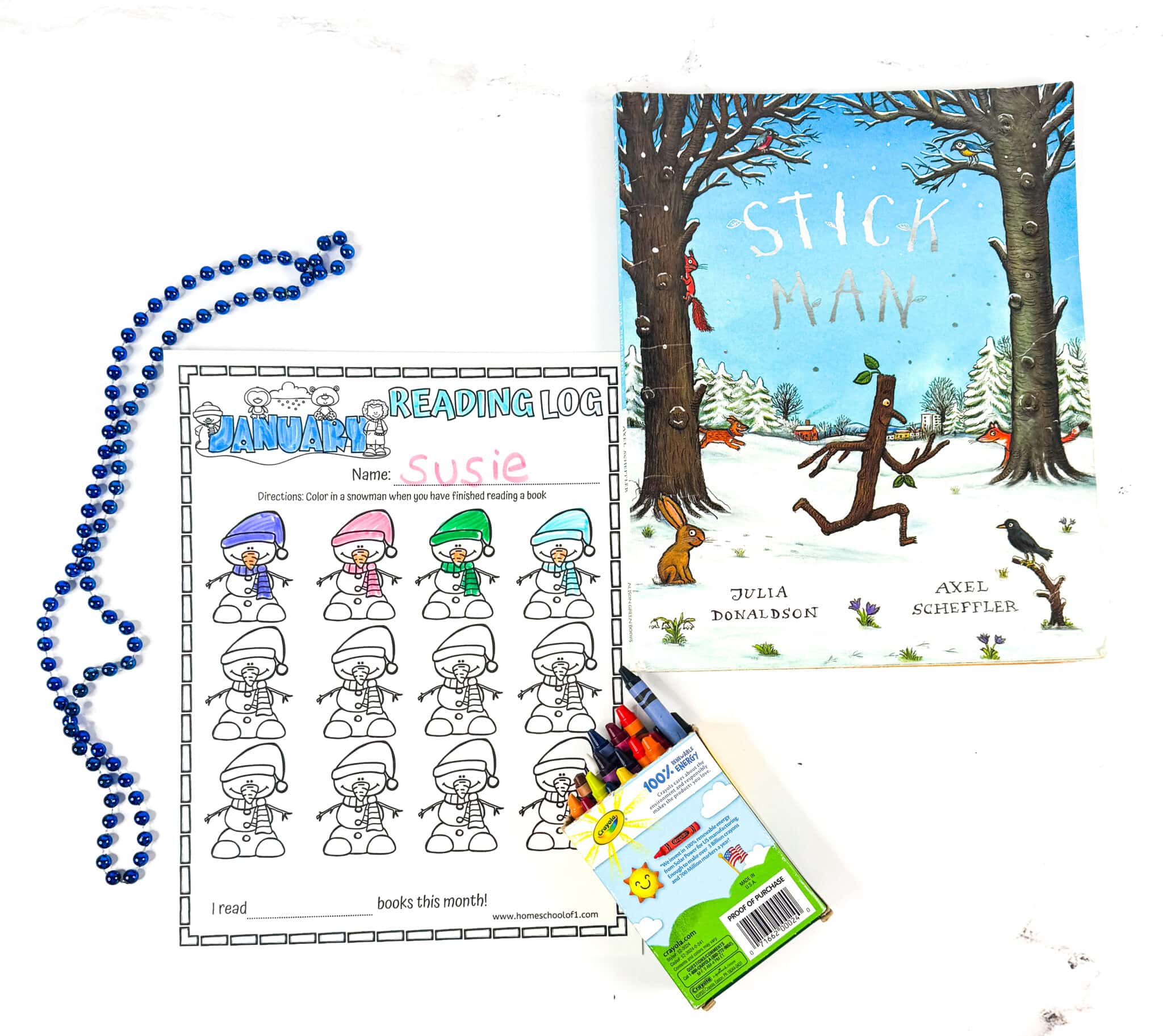 Free January Reading Log Printable