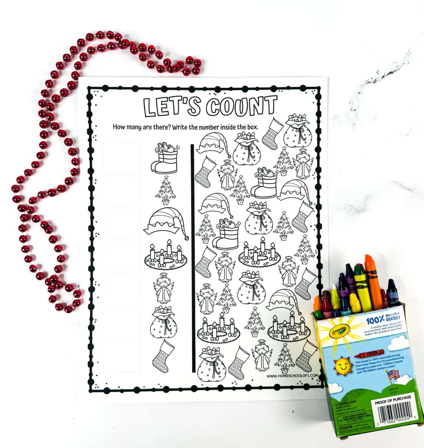 Free Christmas Math Worksheets For Kindergarten