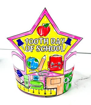 100th Day of School Crown Free Printable