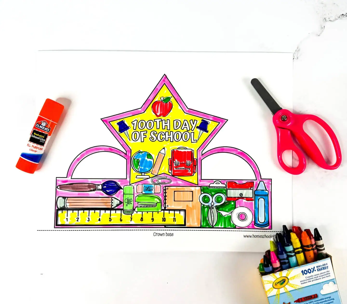 100th Day of School Crown Free Printable