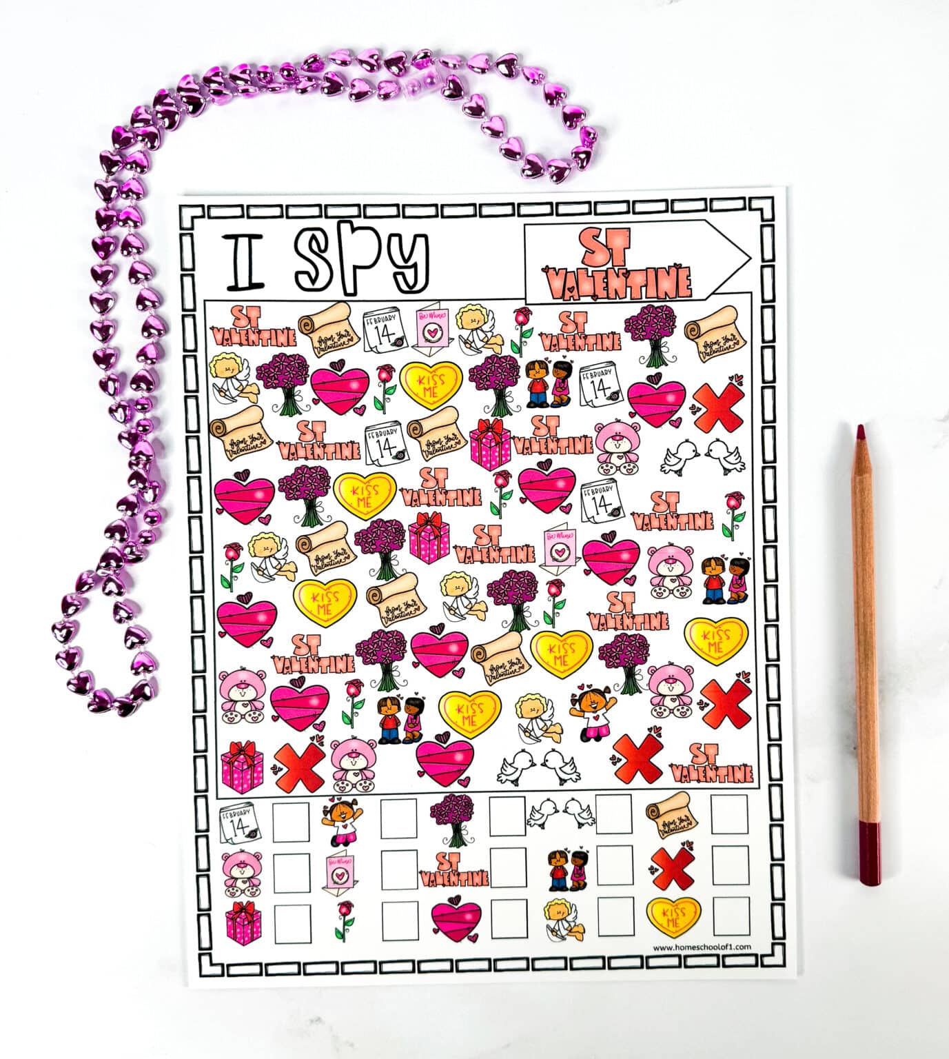 Free Valentine's Day I Spy Printable