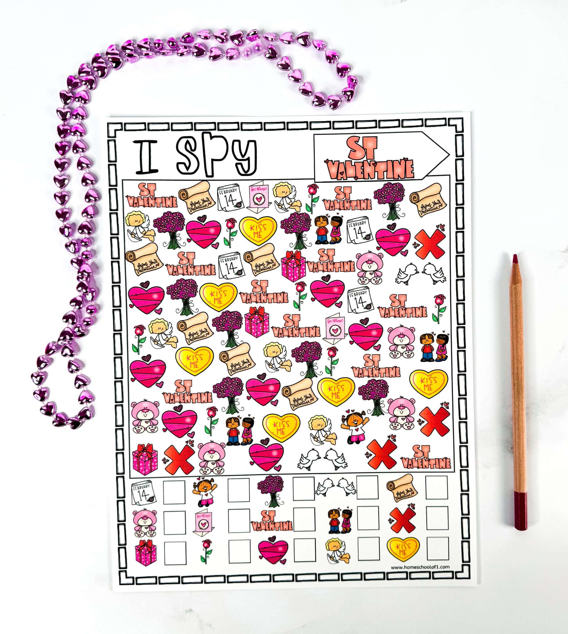 Free Valentine's Day I Spy Printable