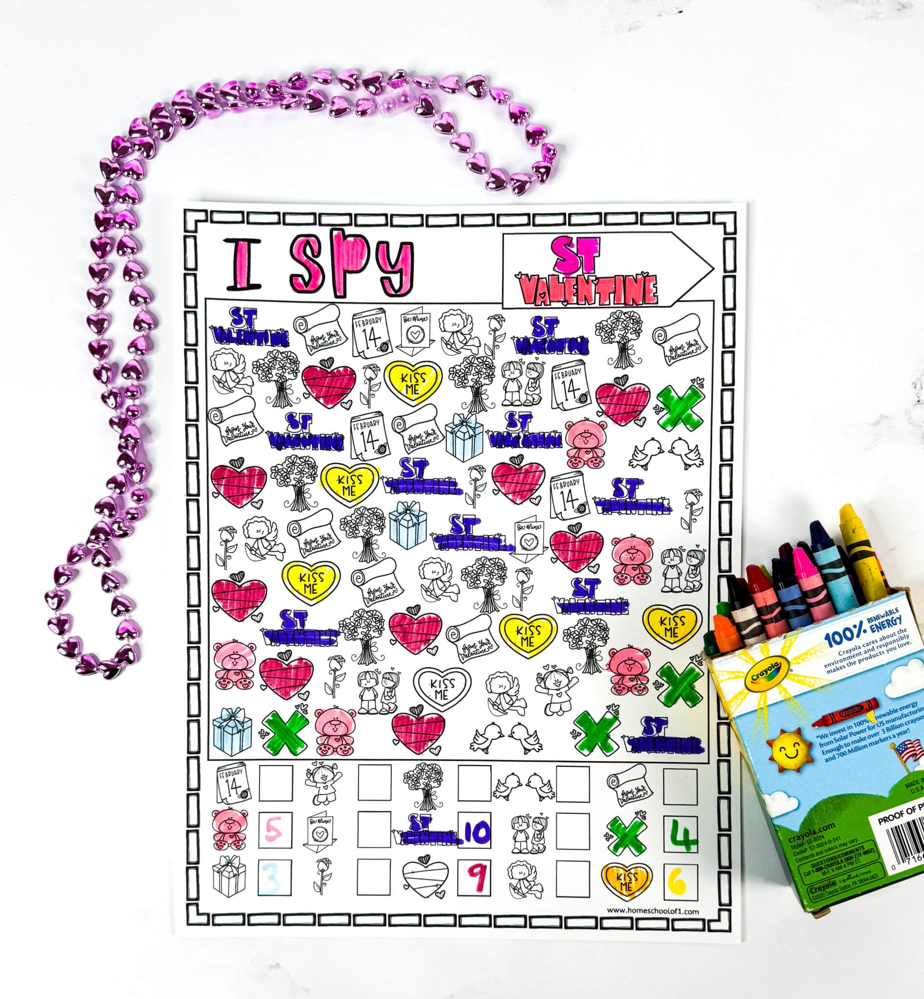 Free Valentine's Day I Spy Printable