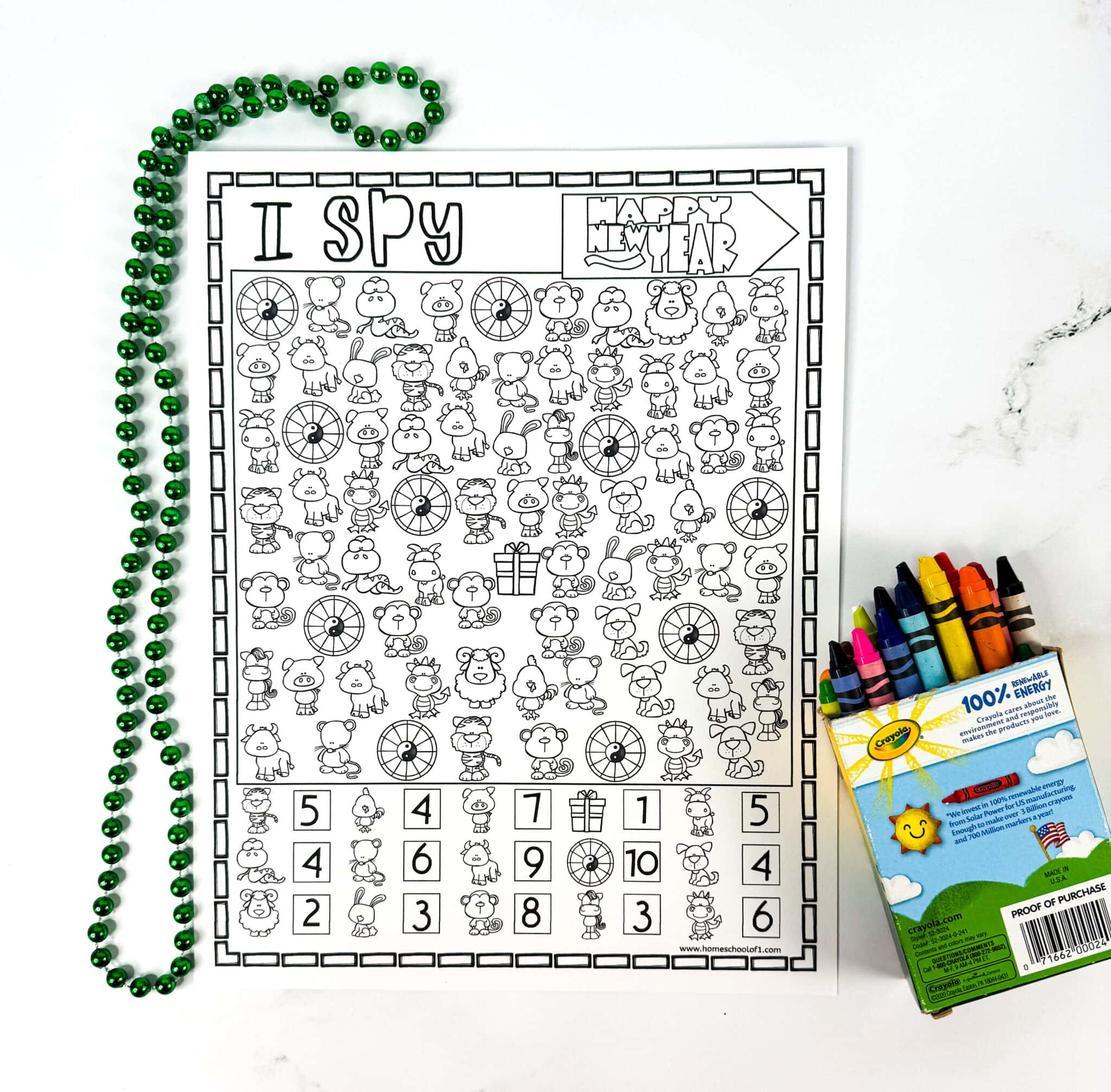 Free Chinese New Year I Spy Printable