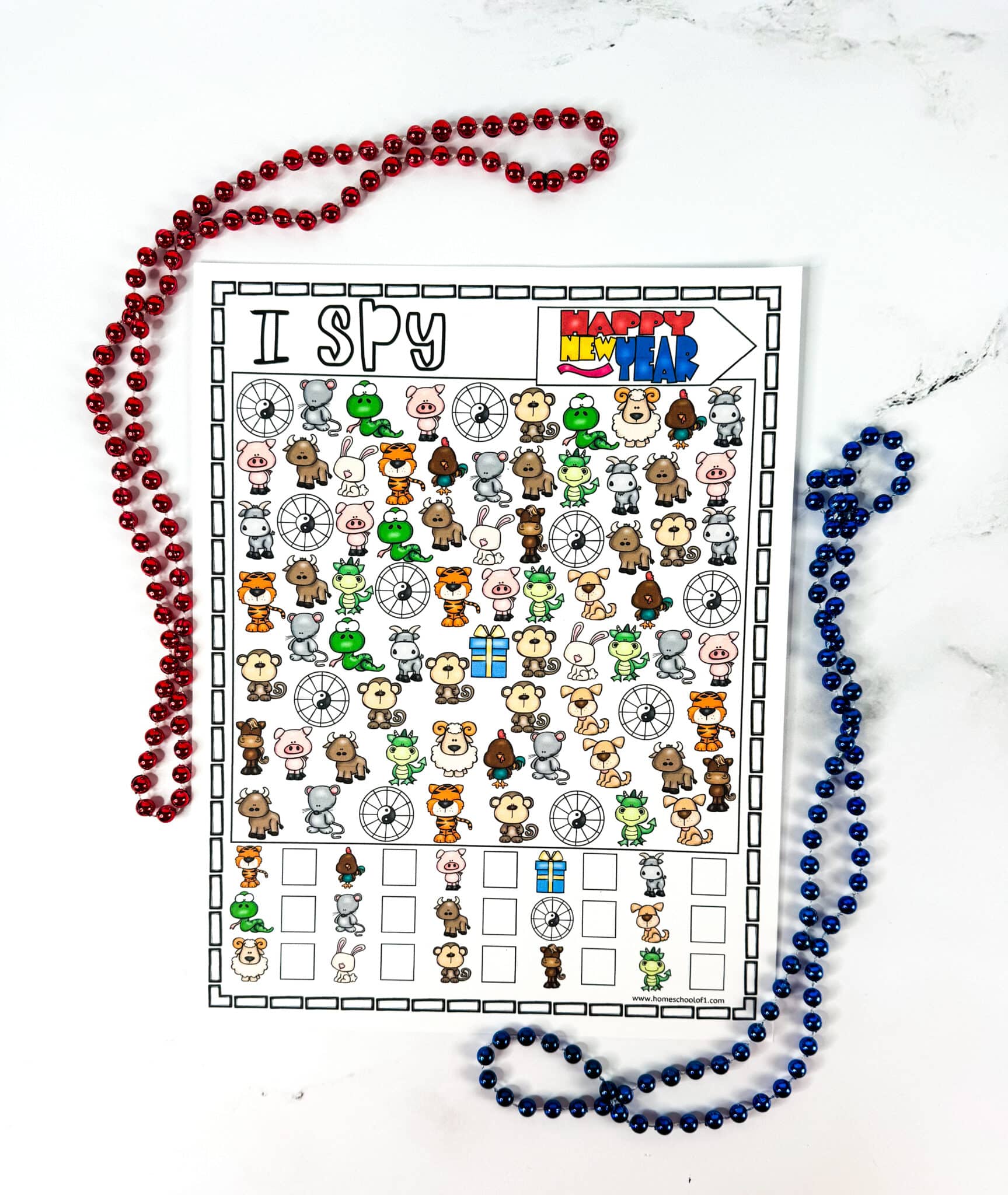 Free Chinese New Year I Spy Printable