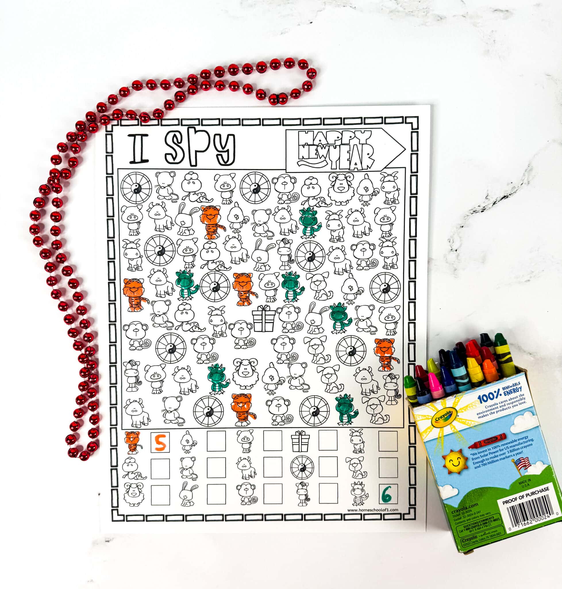 Free Chinese New Year I Spy Printable