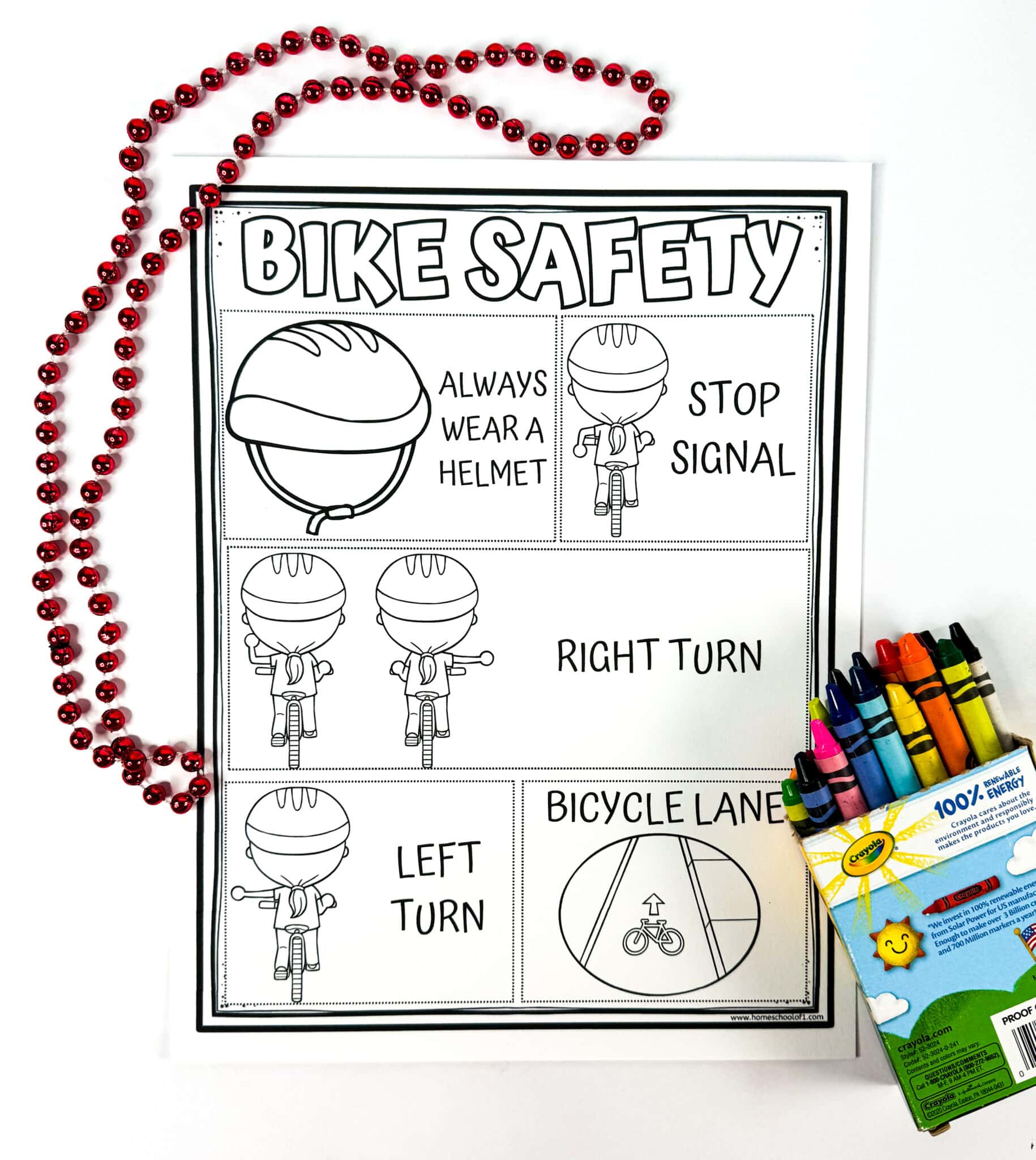Free Bicycle Safety Worksheet