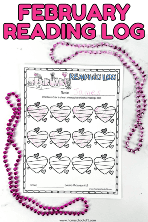 Free February Reading Log Printable