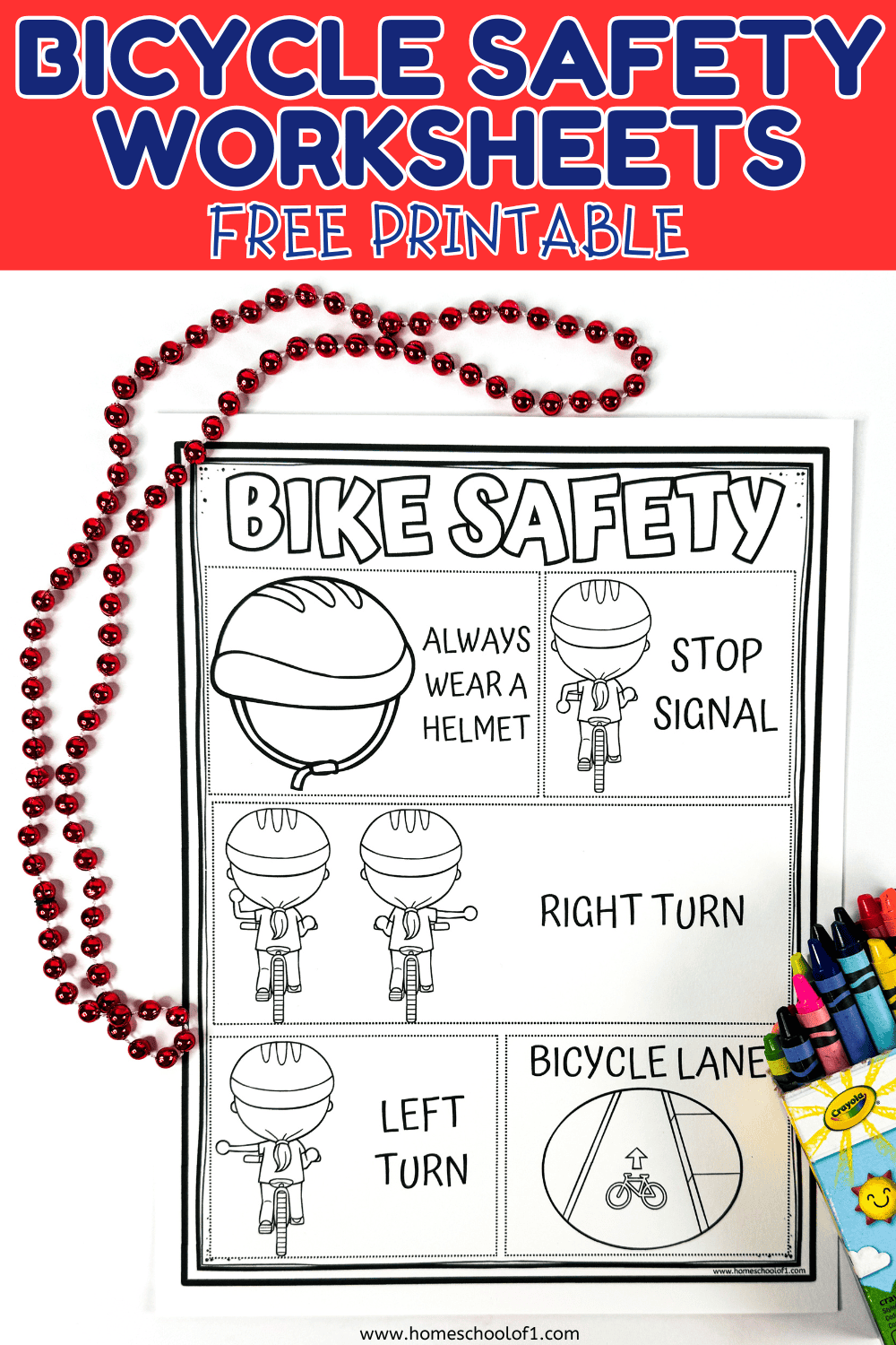 Free Bicycle Safety Worksheet