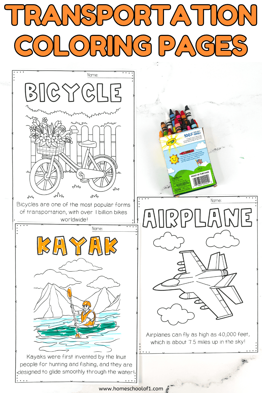 15 Free Transportation Coloring Pages