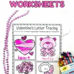 Valentine's Day Tracing Worksheets for Preschoolers