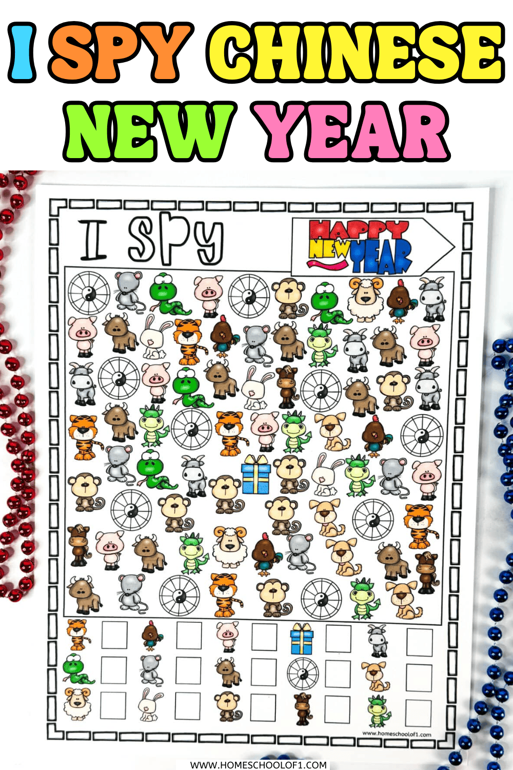 Free Chinese New Year I Spy Printable