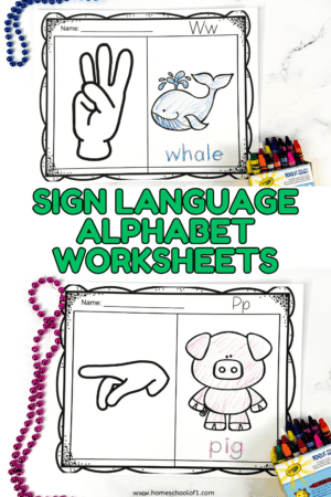 Free Sign Language Alphabet Worksheets