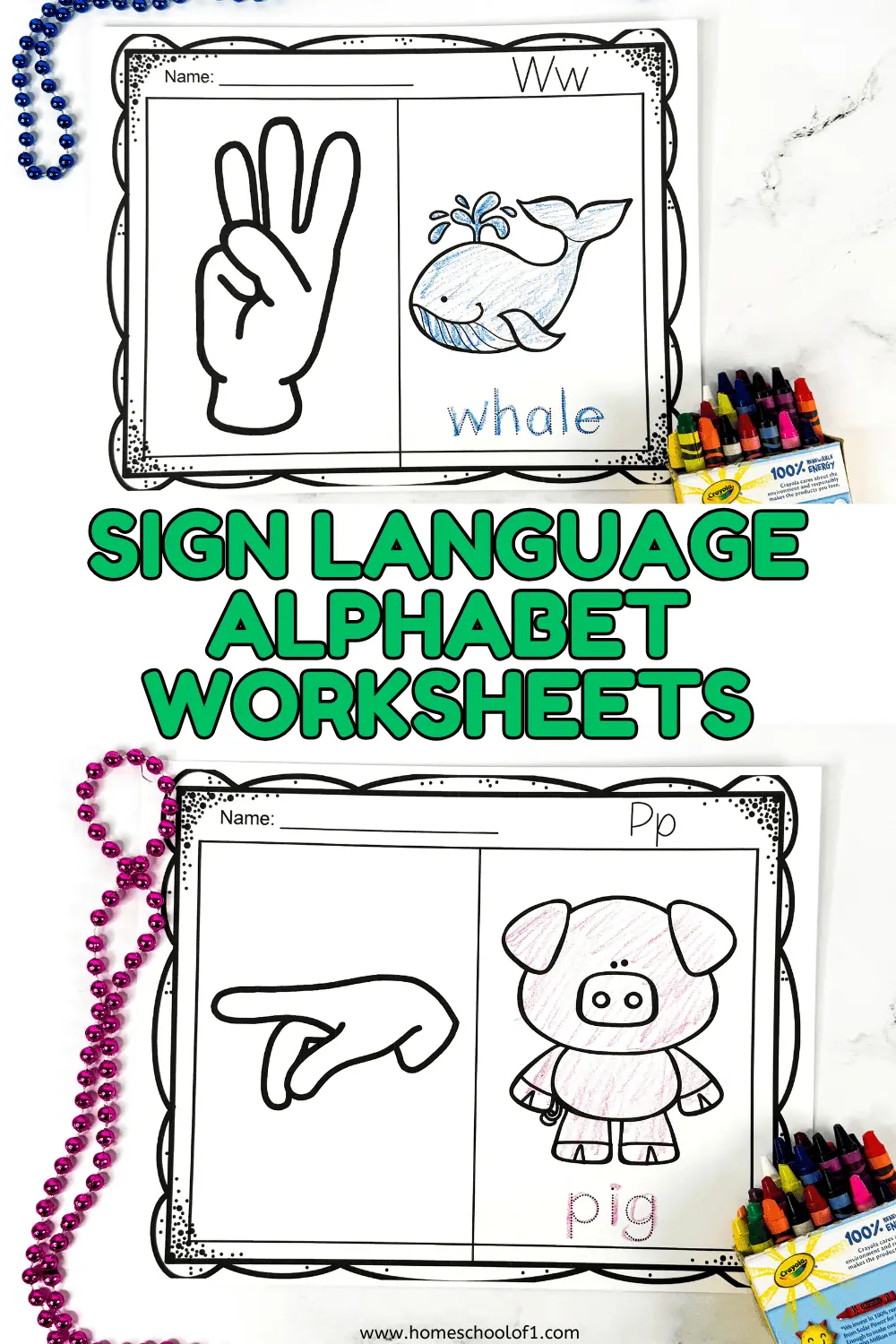 Free Sign Language Alphabet Worksheets