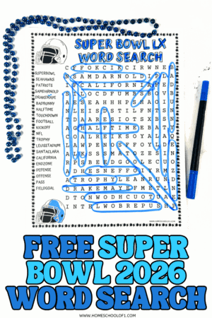 Super Bowl LX Word Search (Free Printable)