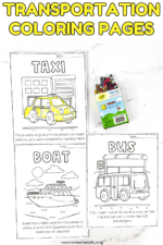 Free Transportation Coloring Pages - Cars, Trains & Airplanes