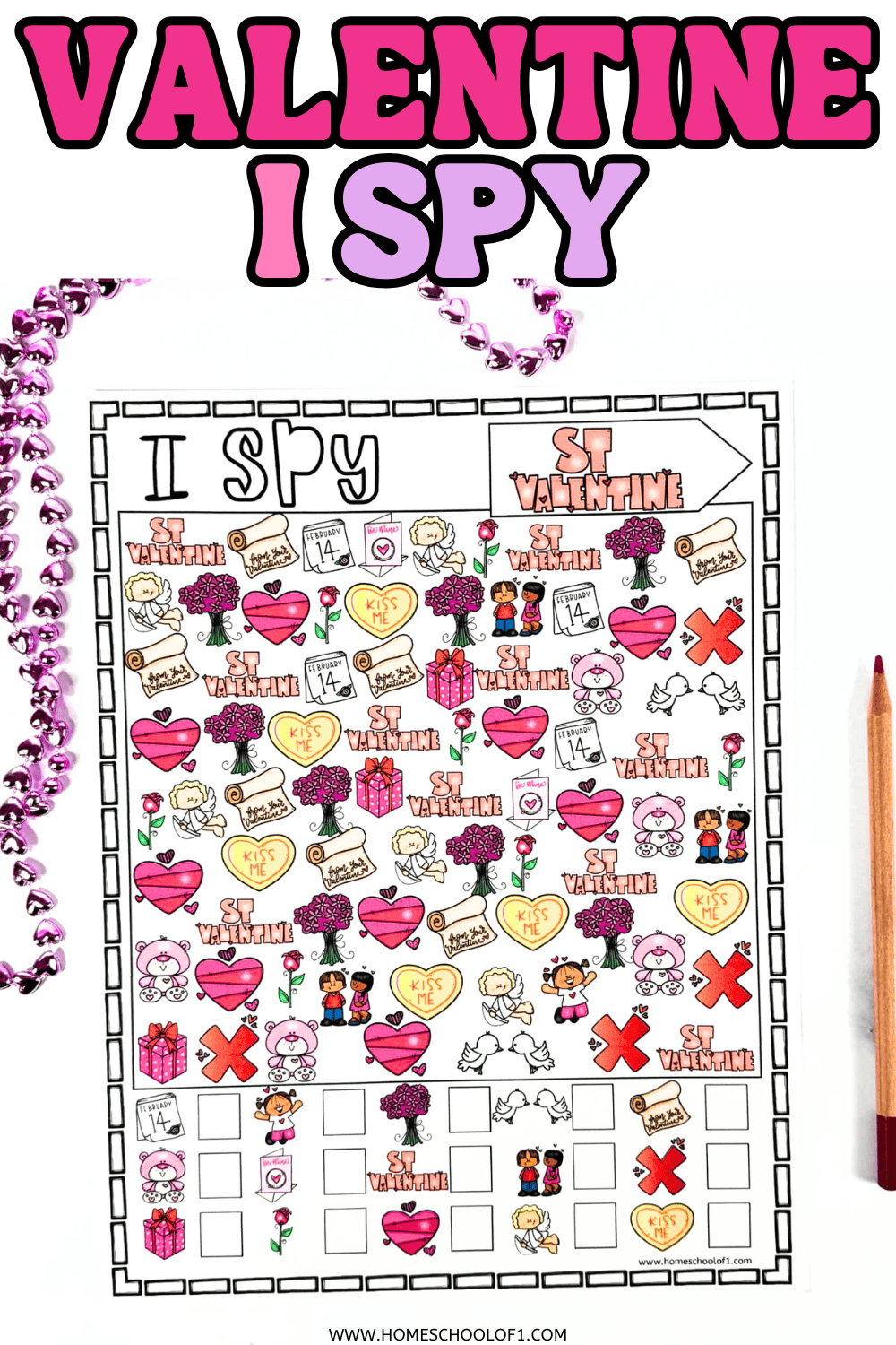 Free Valentine's Day I Spy Printable