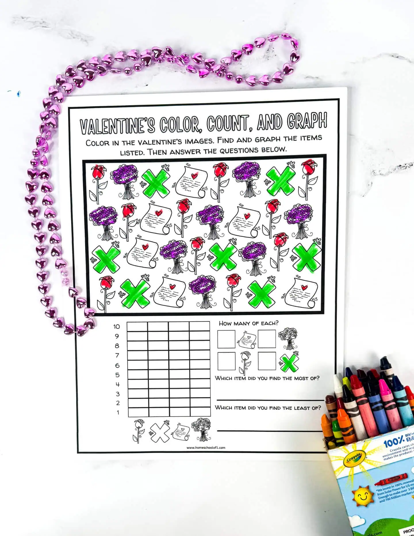 Free Valentine's Day Graphing Worksheet