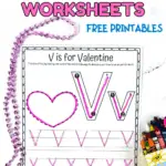 Valentine's Day Tracing Worksheets for Preschoolers