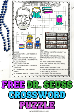 Dr Seuss Crossword Puzzle (Free Printable)