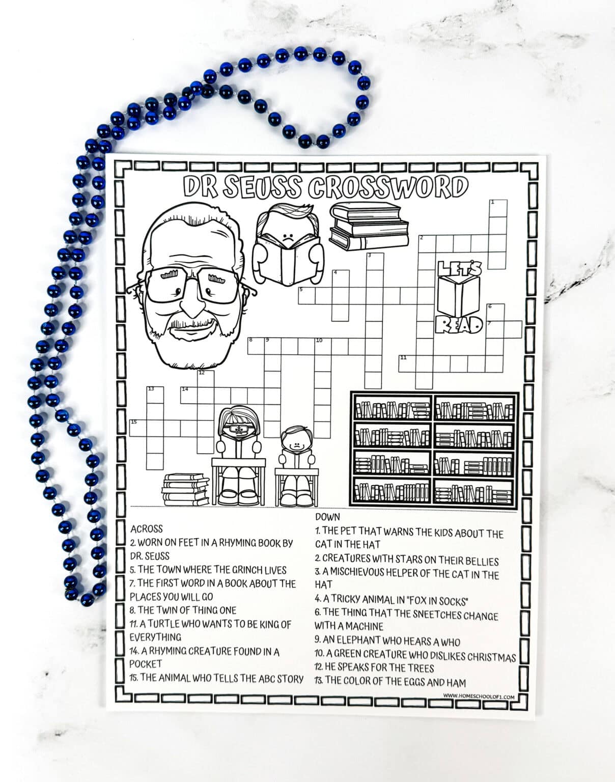 Dr Seuss Crossword Puzzle (Free Printable)