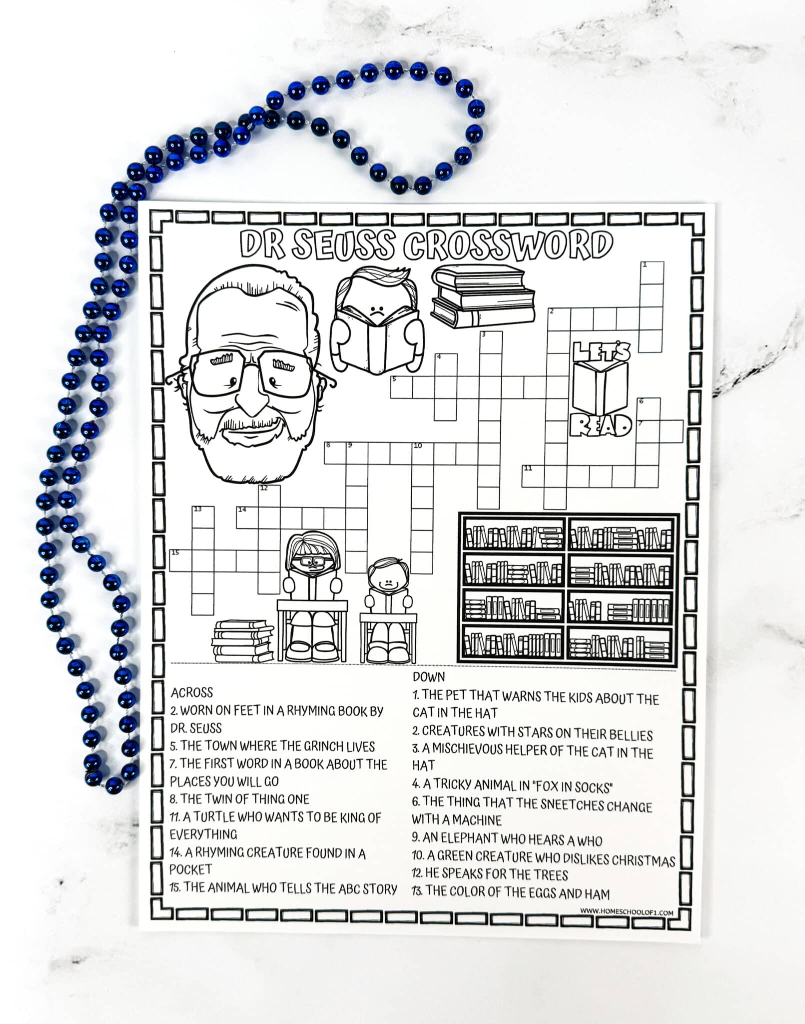 Dr Seuss Crossword Puzzle (Free Printable)