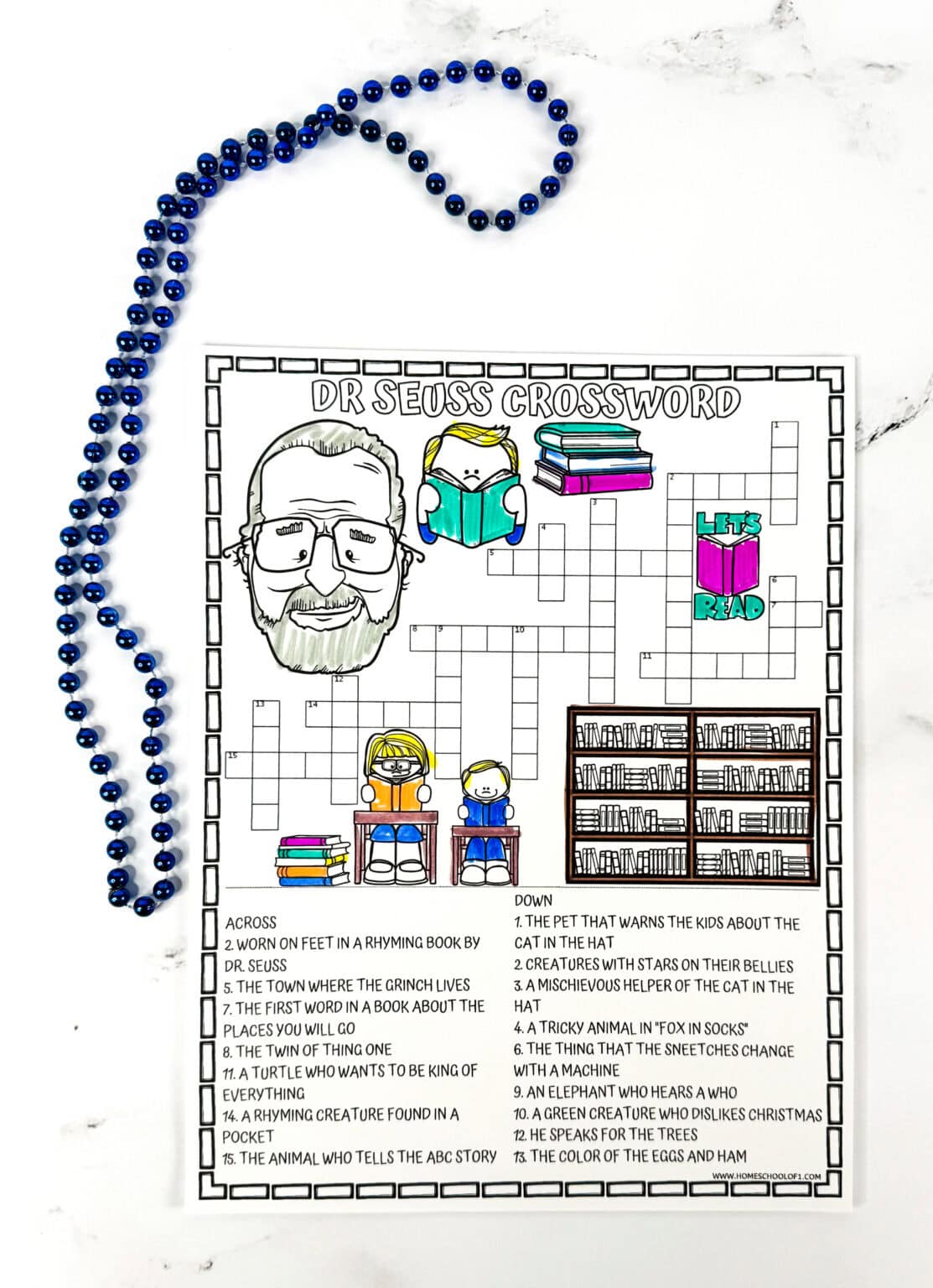 Dr Seuss Crossword Puzzle (Free Printable)