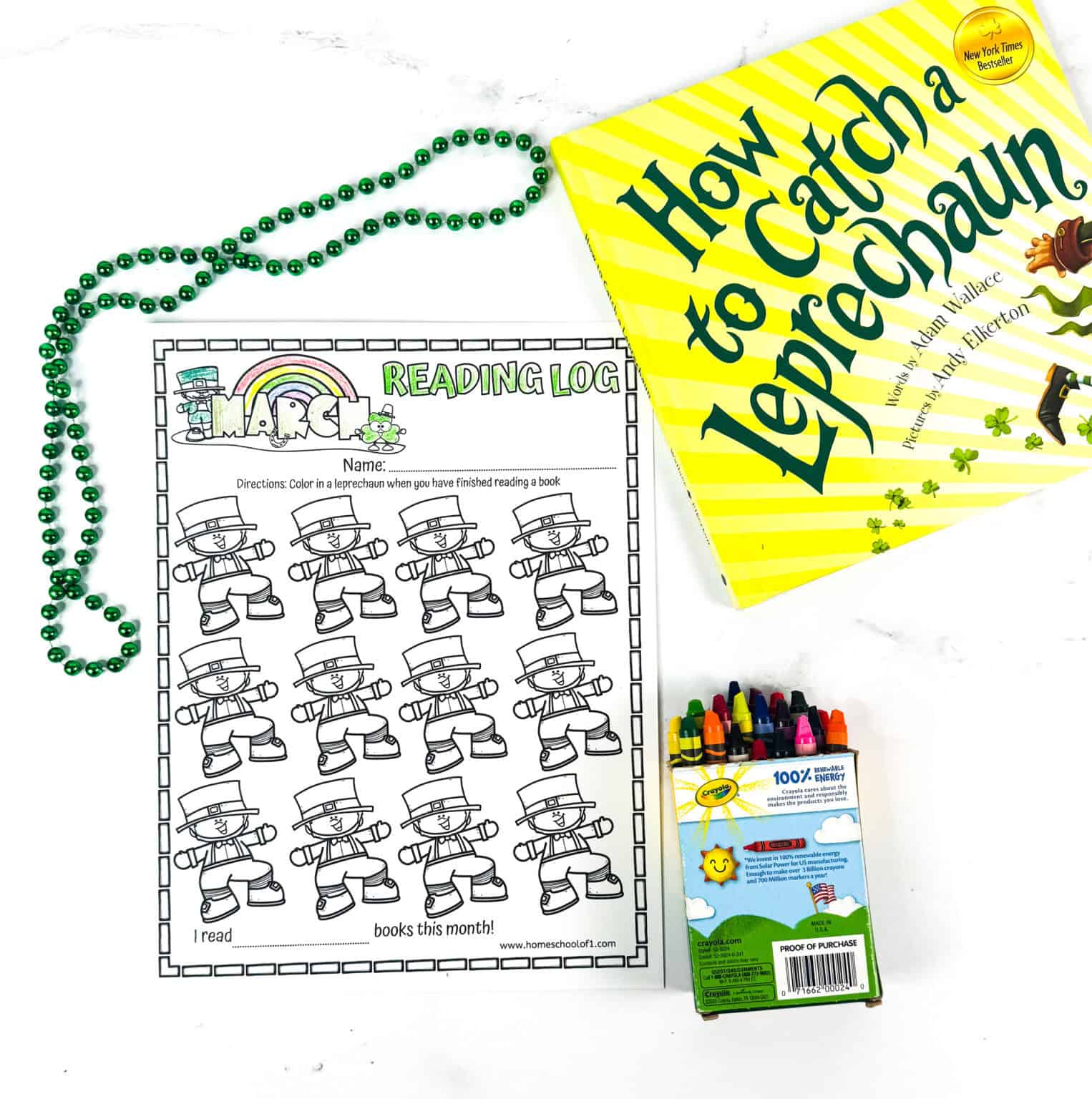 Free March Reading Log Printable (Color-In Book Tracker PDF)