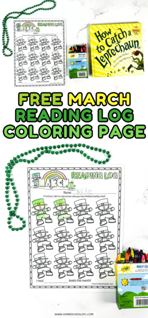 Free March Reading Log Printable