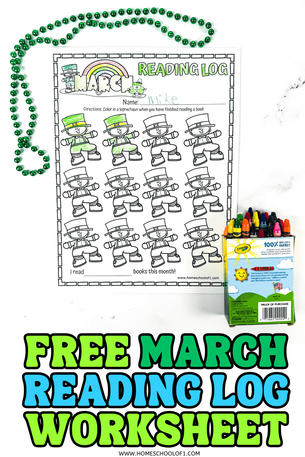 Free March Reading Log Printable