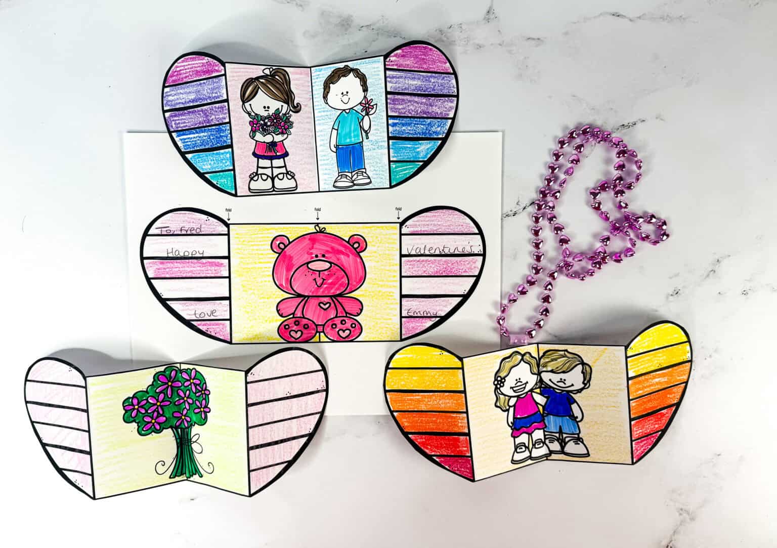 Valentine's Day Heart Cards (Free Printable)