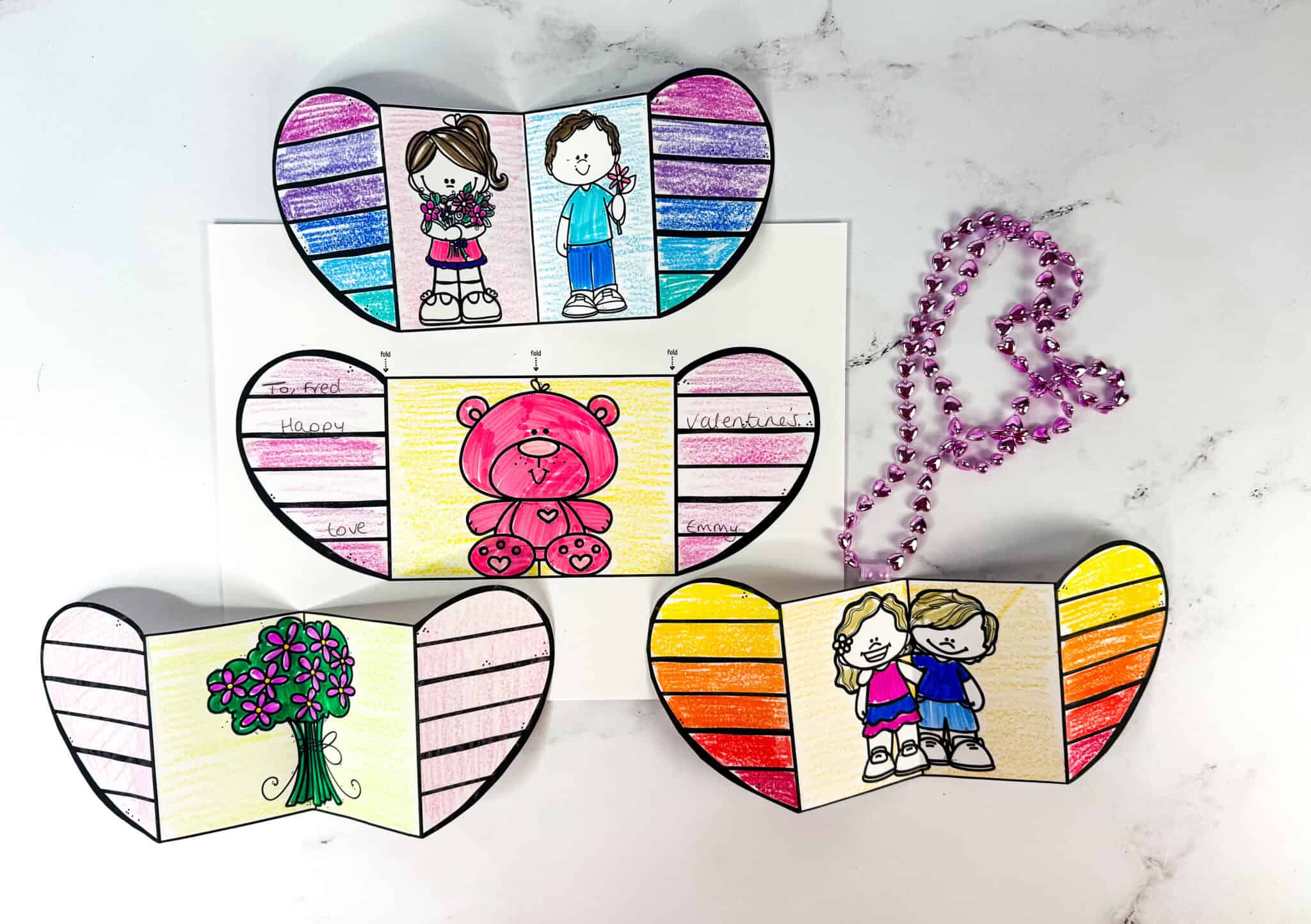 Valentine's Day Heart Cards (Free Printable)