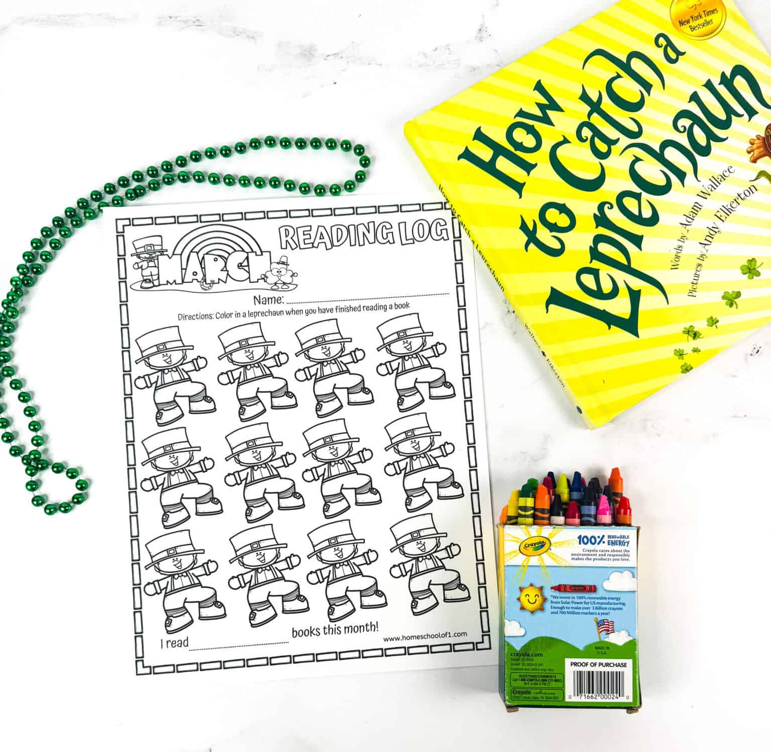Free March Reading Log Printable (Color-In Book Tracker PDF)