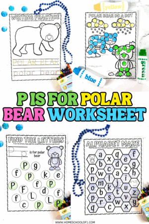 P is for Polar Bear Worksheet (Free Printable)