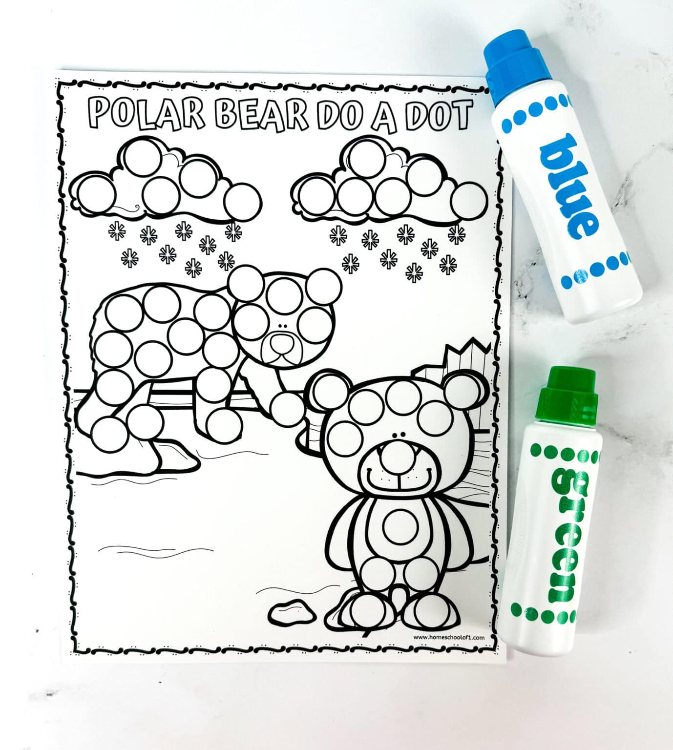 P is for Polar Bear Worksheet (Free Printable)