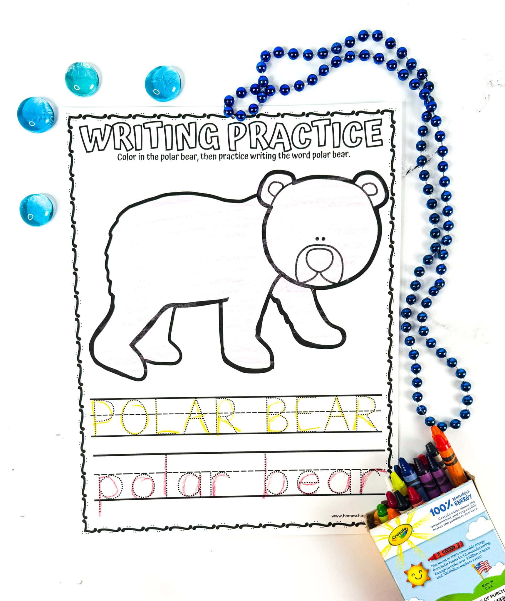 P is for Polar Bear Worksheet (Free Printable)