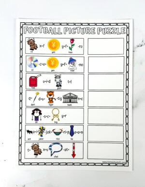 Free Football Picture Puzzle Printable For Super Bowl Fun!