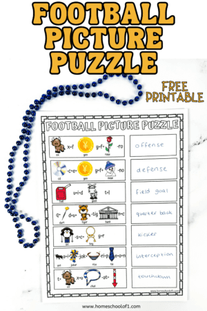 Free Football Picture Puzzle Printable For Super Bowl Fun!