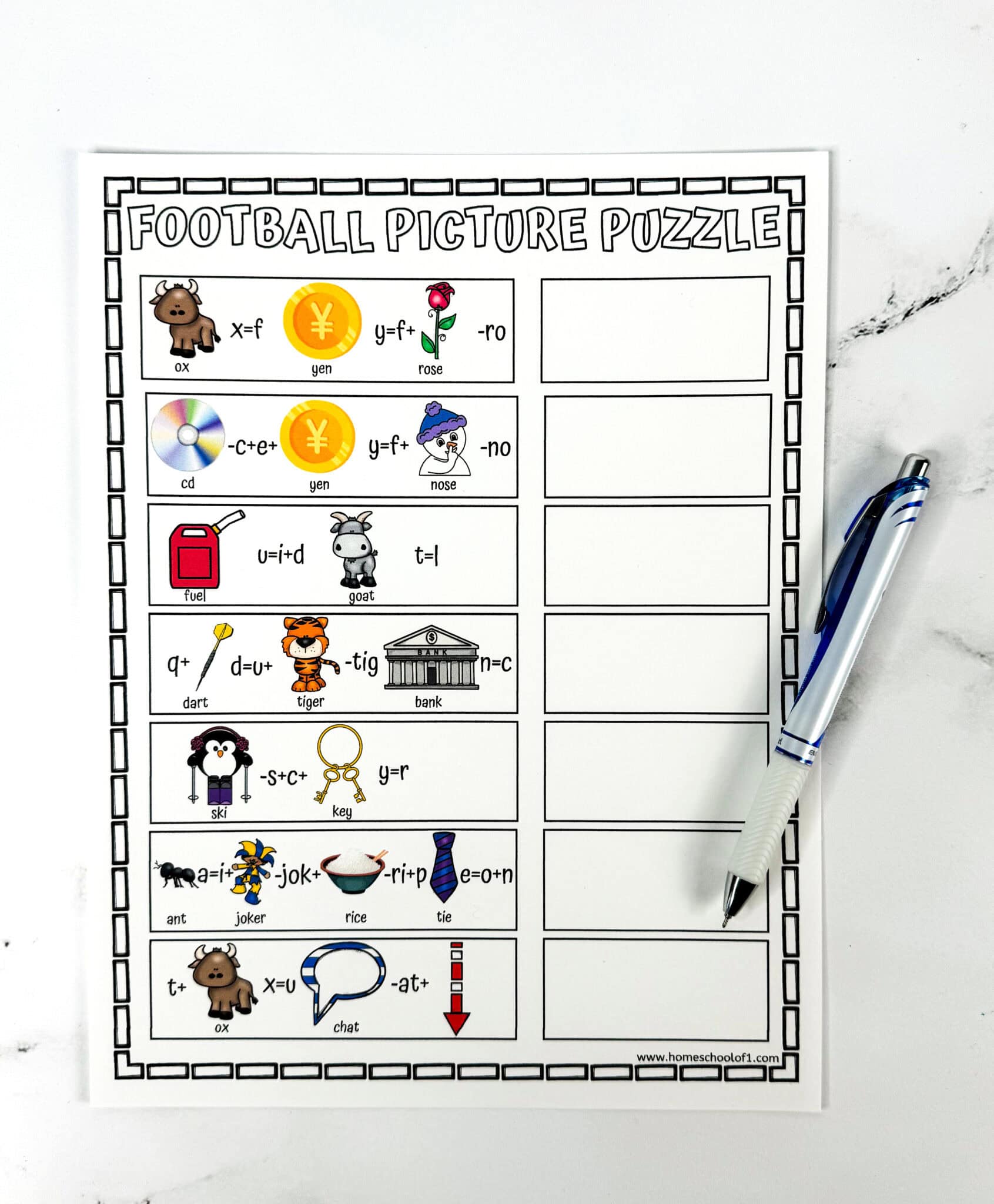 Free Football Picture Puzzle Printable For Super Bowl Fun!