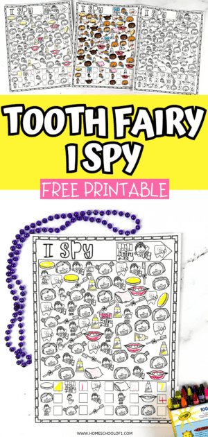 Free Tooth Fairy I Spy Printable