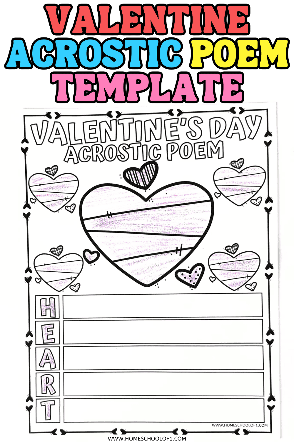 Free Valentine's Day Acrostic Poem Templates