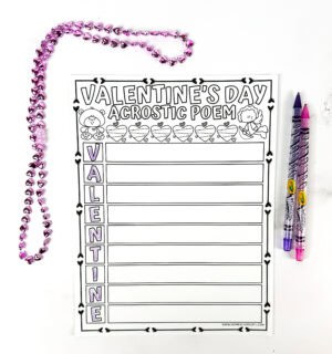 Free Valentine's Day Acrostic Poem Templates