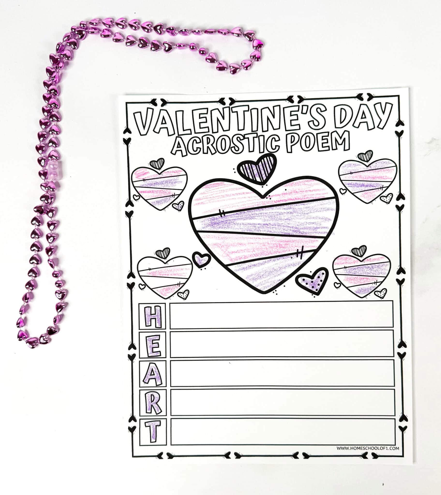 Free Valentine's Day Acrostic Poem Templates