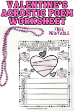 Free Valentine's Day Acrostic Poem Templates