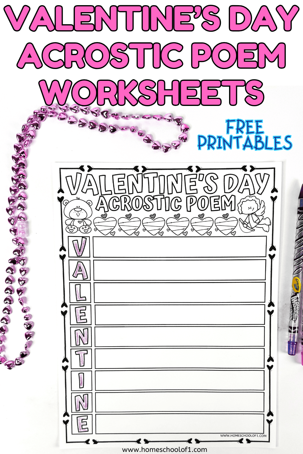 Free Valentine's Day Acrostic Poem Templates