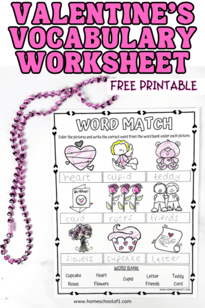 Free Valentine's Day Vocabulary Worksheet