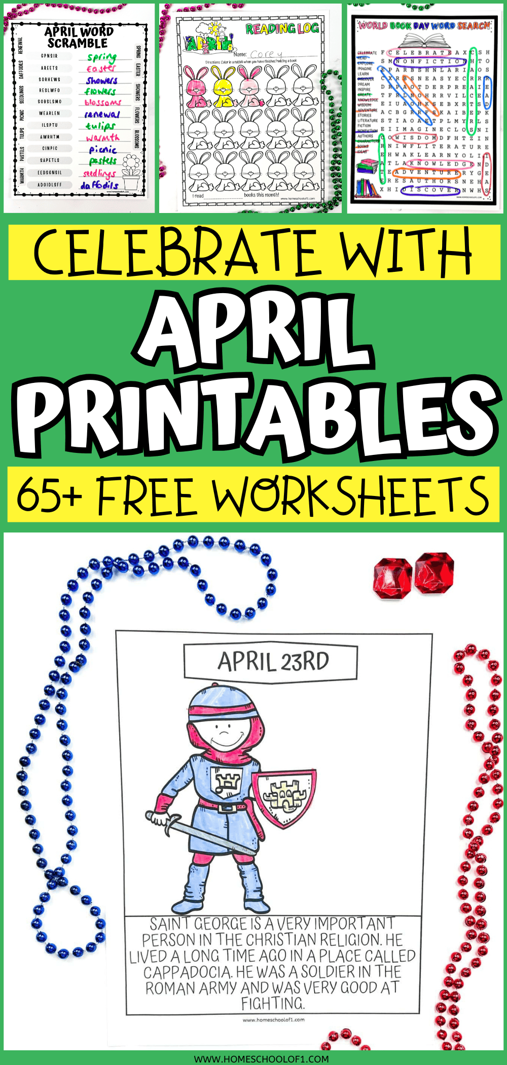 65 Free April Printables for Kids | Fun Holiday Worksheets